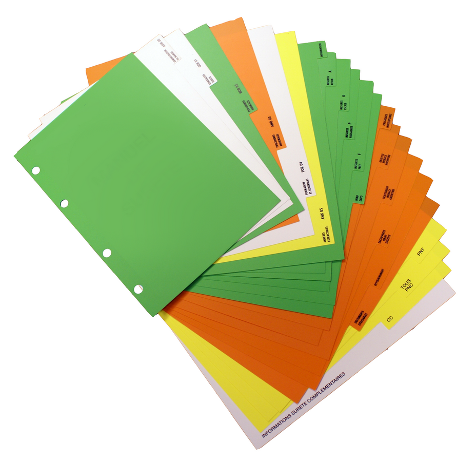 COPALOR - Classeurs et intercalaires - PVC - Intercalaires